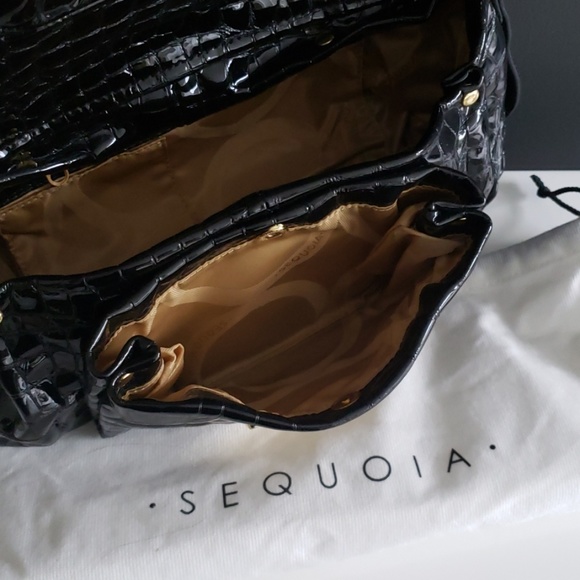 Sequoia | Bags | Sequoia Snake Embossed Pattent Leader Handbag | Poshmark